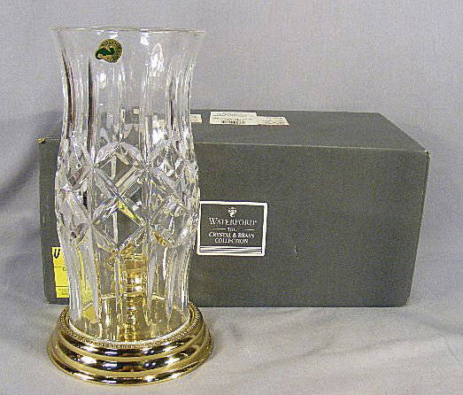 Waterford Crystal Hurricane Lamp 9.5" High, Presco