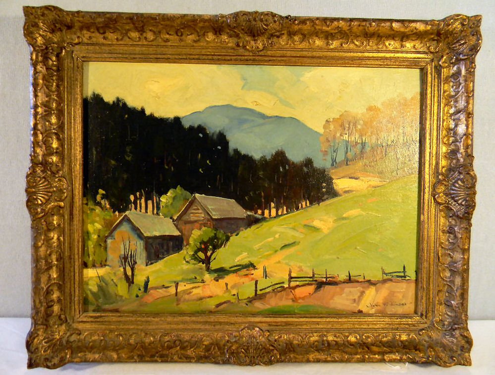 John F. Enser oil painting on artist board
