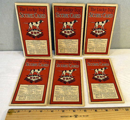 Six Draper Maynard Score Cards, 1920's, All Six With