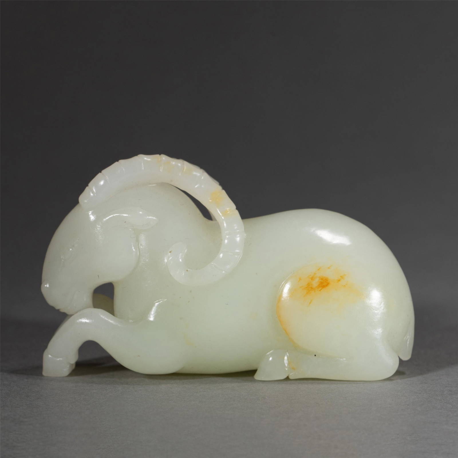 A Carved Jade Goat Auction