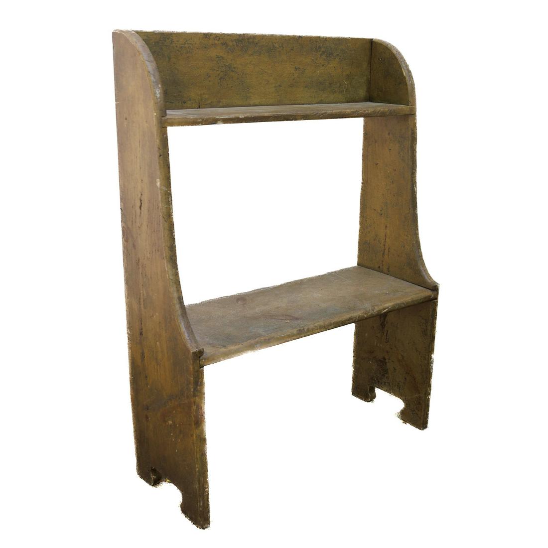 Painted Crock Bench. Auction