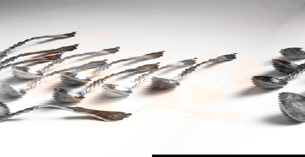 Ten B. Allen And Fried Coin Silver Spoons.