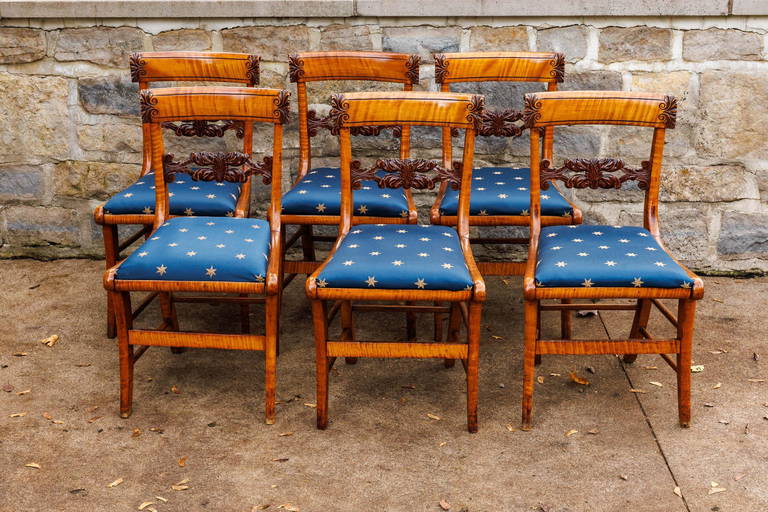 Set Of Six Federal Chairs.