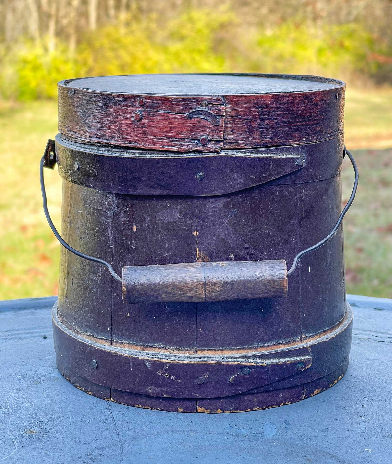 Small Painted Firkin. Auction