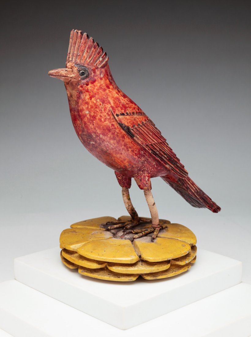 Folk Art Carved Cardinal. Auction