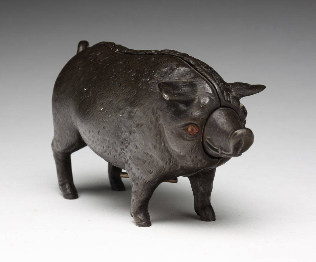 American Cast Iron Boar Desk Bell. Auction