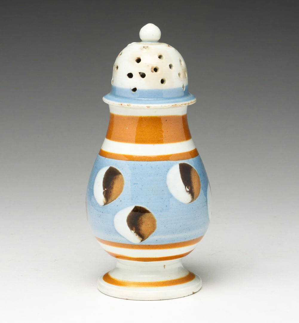 English Mocha Pepper Pot. Auction