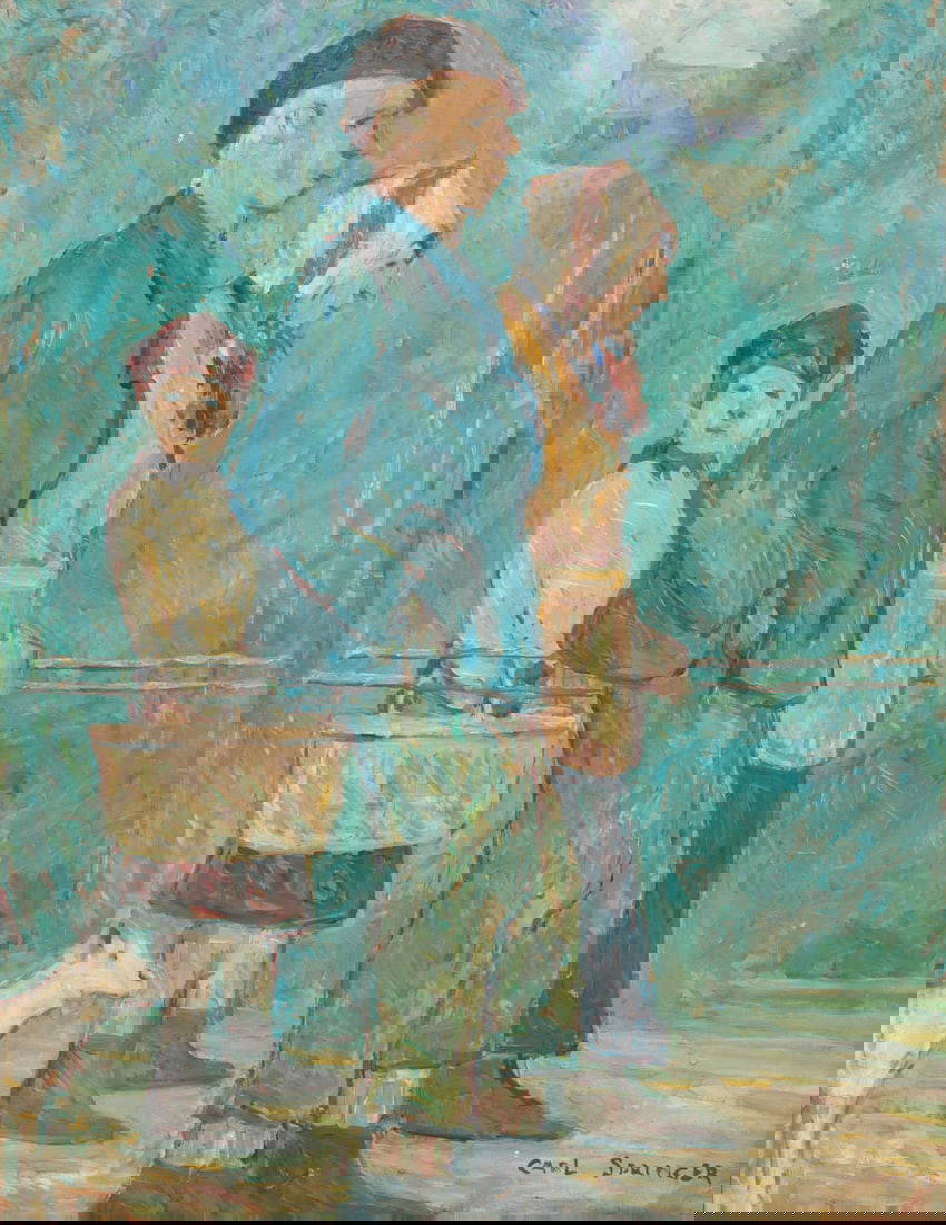 "hill Folks" By Carl Springer (1874-1935). Auction