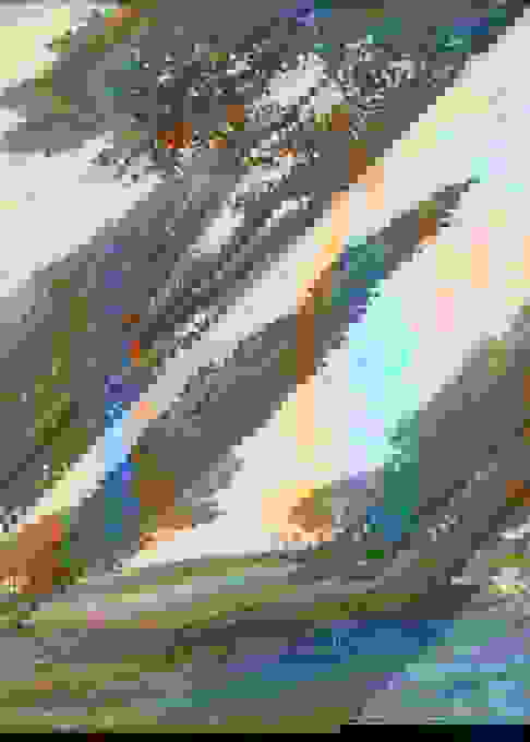 Ben (benjamin) Foster (1852-1926) "landscape With Trees". Auction