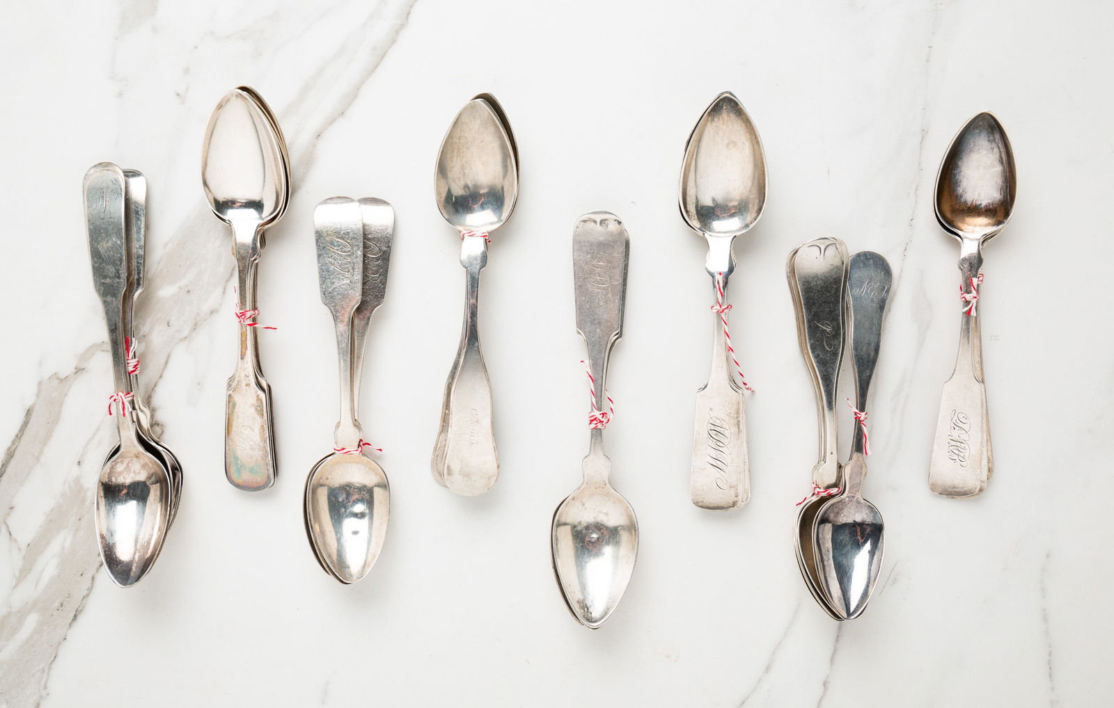 Collection Of Coin Silver Spoons. Auction