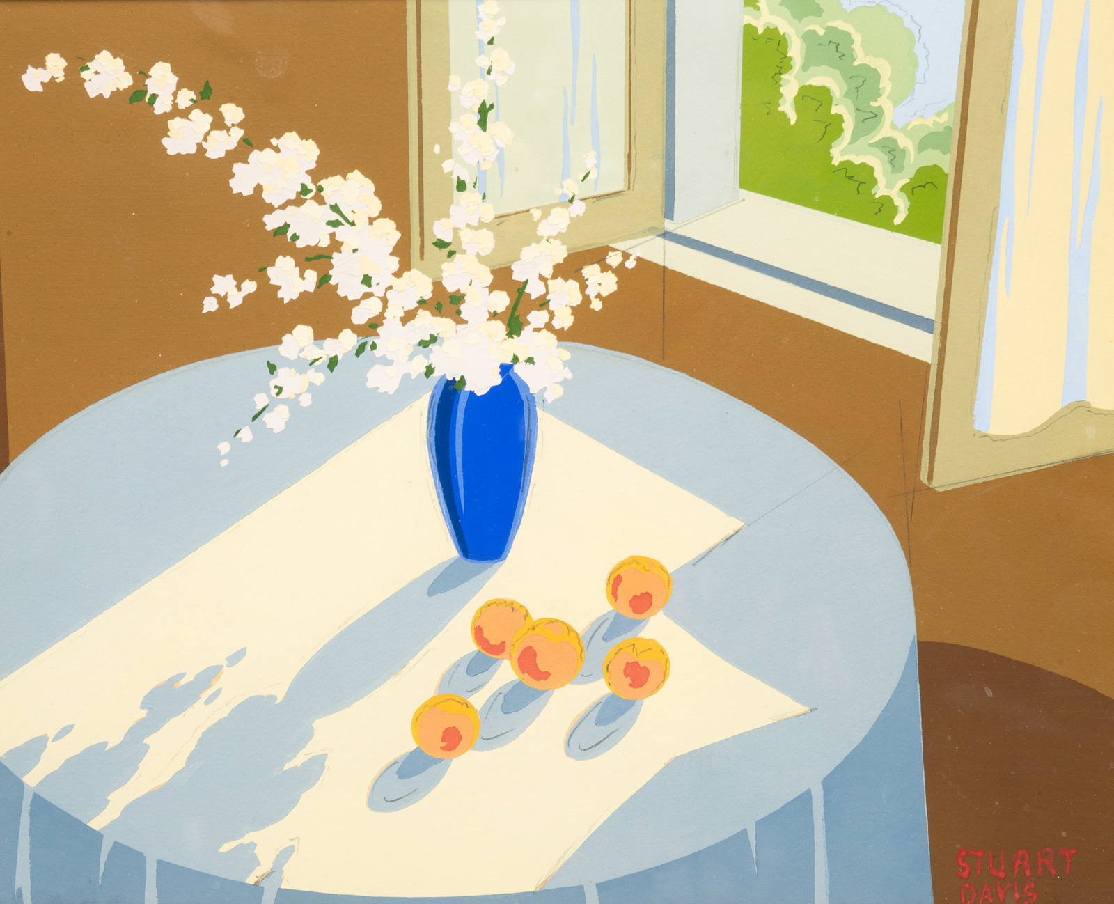 In The Manner Of Stuart Davis "still Life". Auction