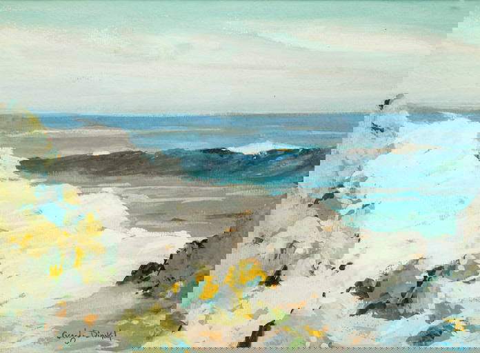 George William Dinckel (1891 1976) "coastal Landscape".