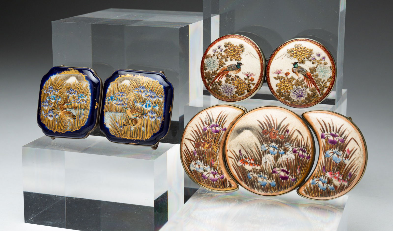 Three Satsuma Belt Buckles. Auction