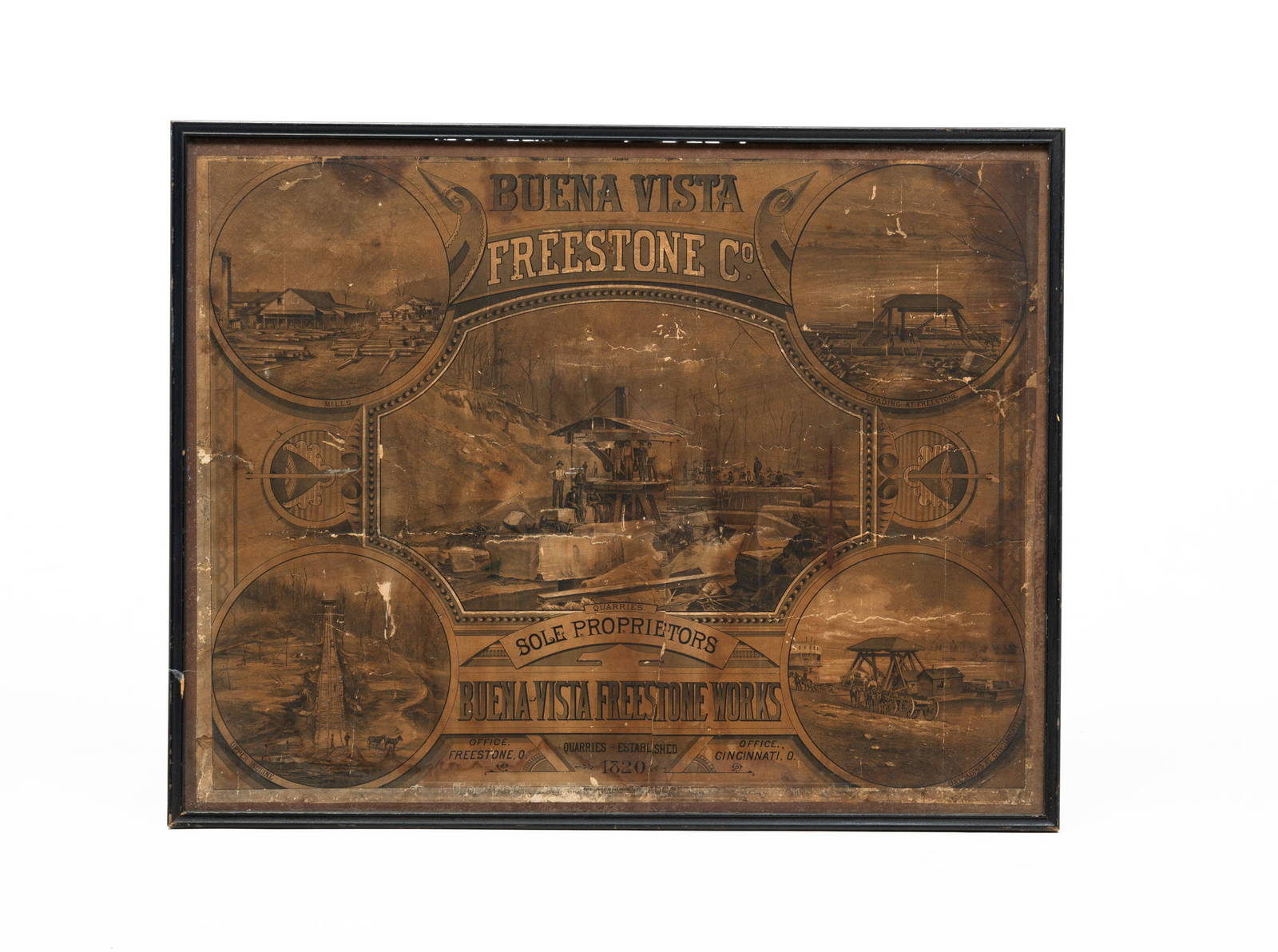 Buena Vista Freestone Company Advertising Poster. Auction