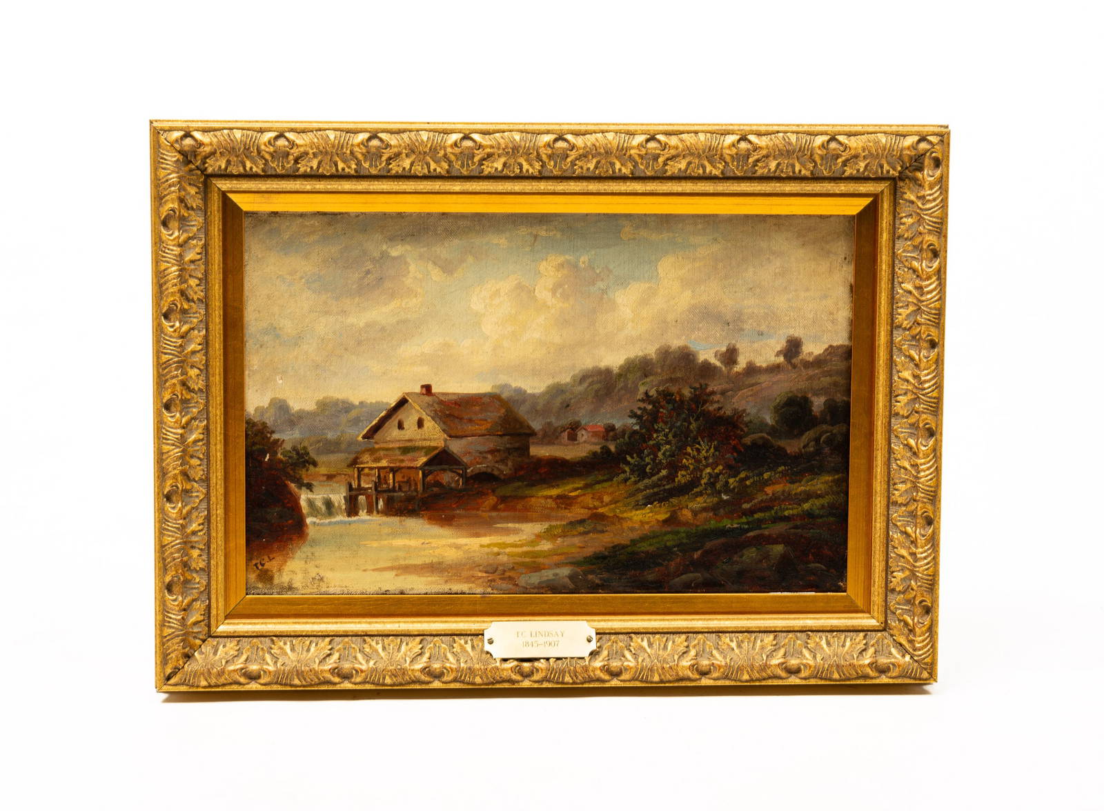 Thomas Corwin (tc) Lindsay (1839-1907) "saw Mill On River". Auction