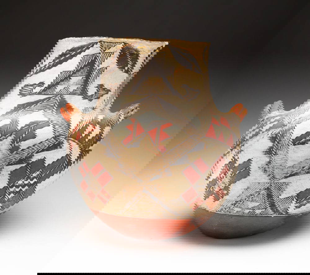 Large Acoma Vase With Handles. Auction