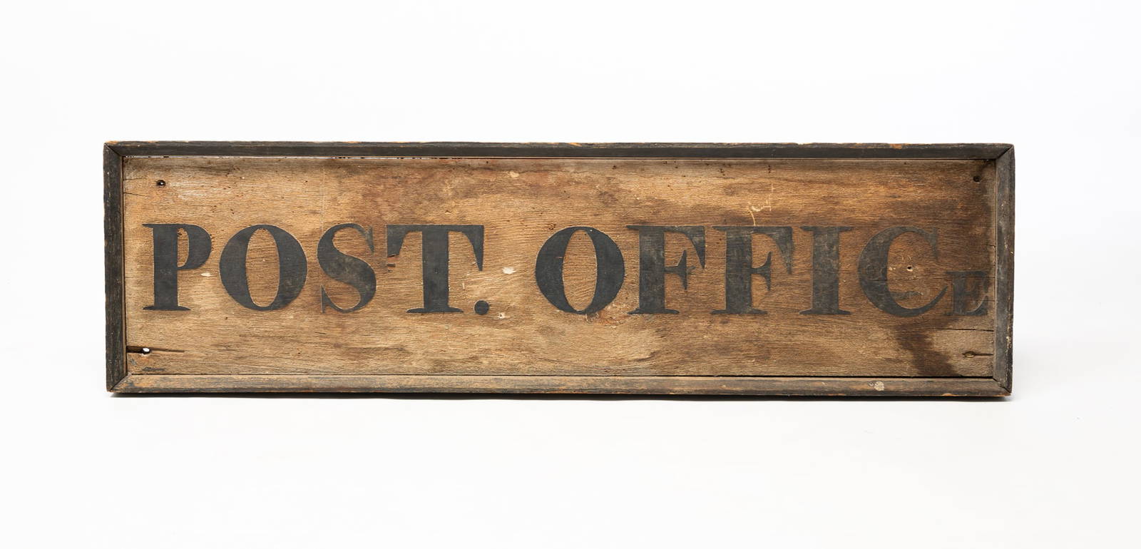 Painted Wood Post Office Sign. Auction