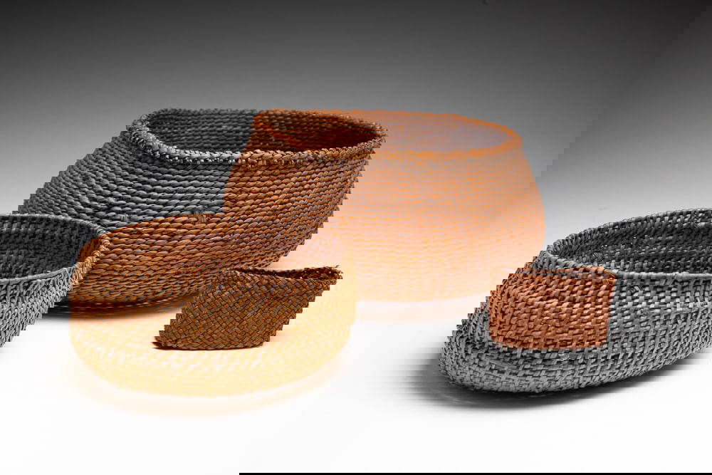 Three Northwest Coast Native American Baskets. Auction