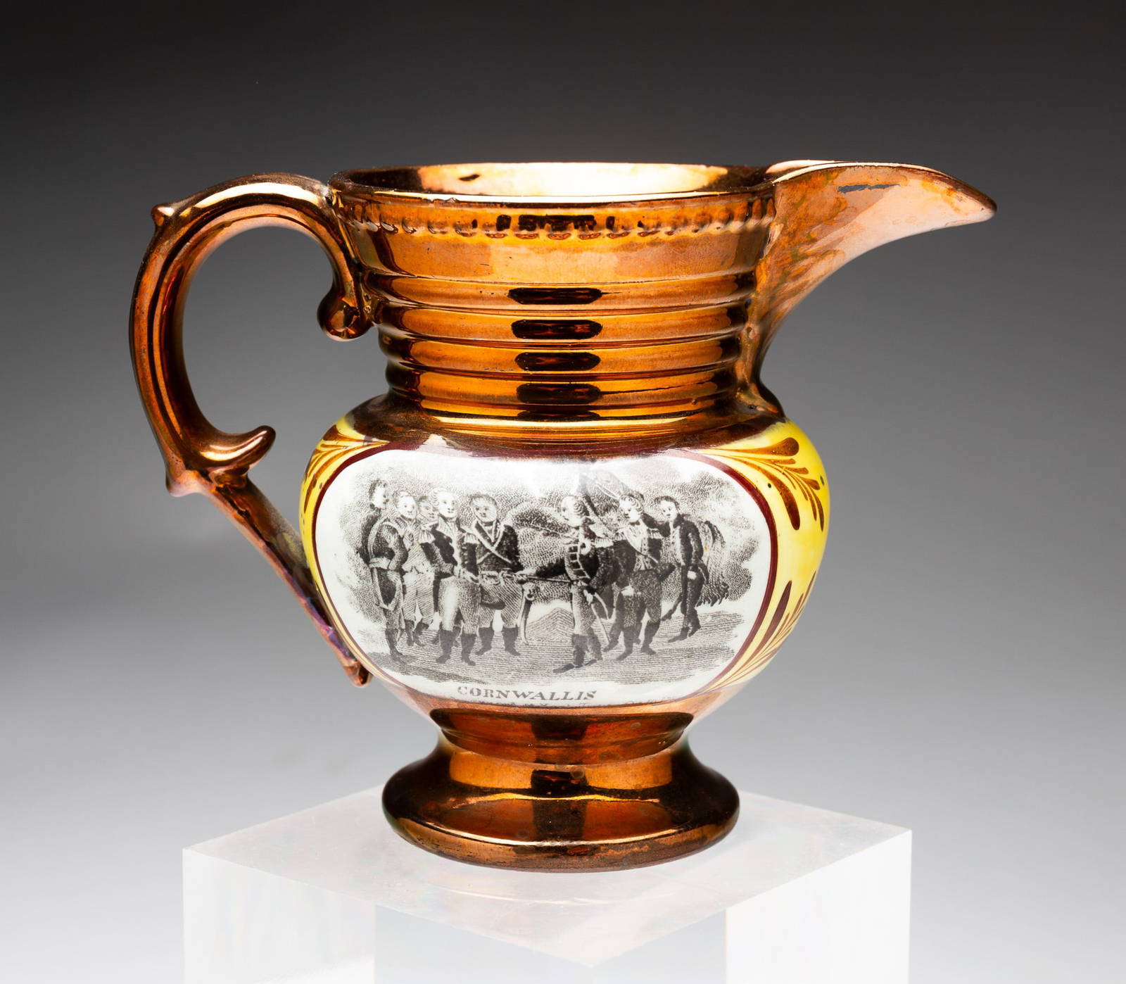 Copper Lustre Pitcher. Auction