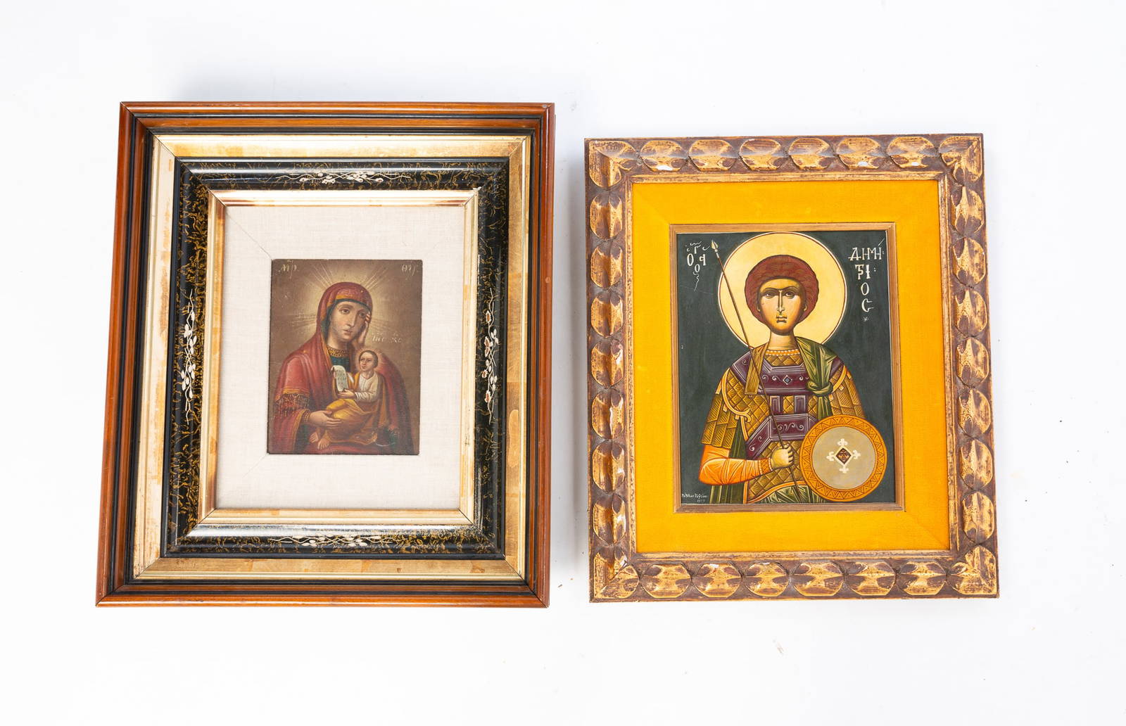 Two Religious Icons Paintings. Auction