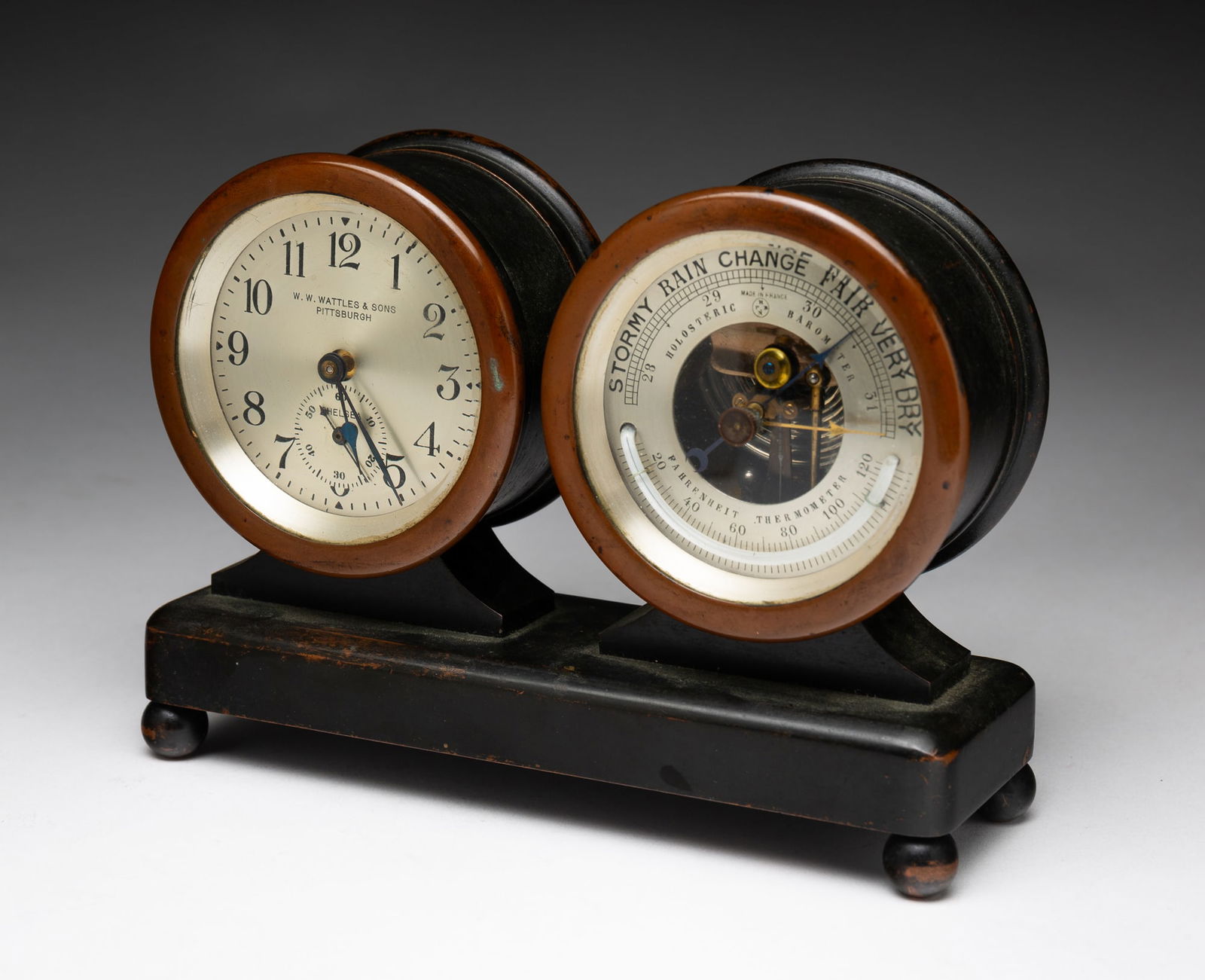 Chelsea Desk Clock And Barometer. Auction