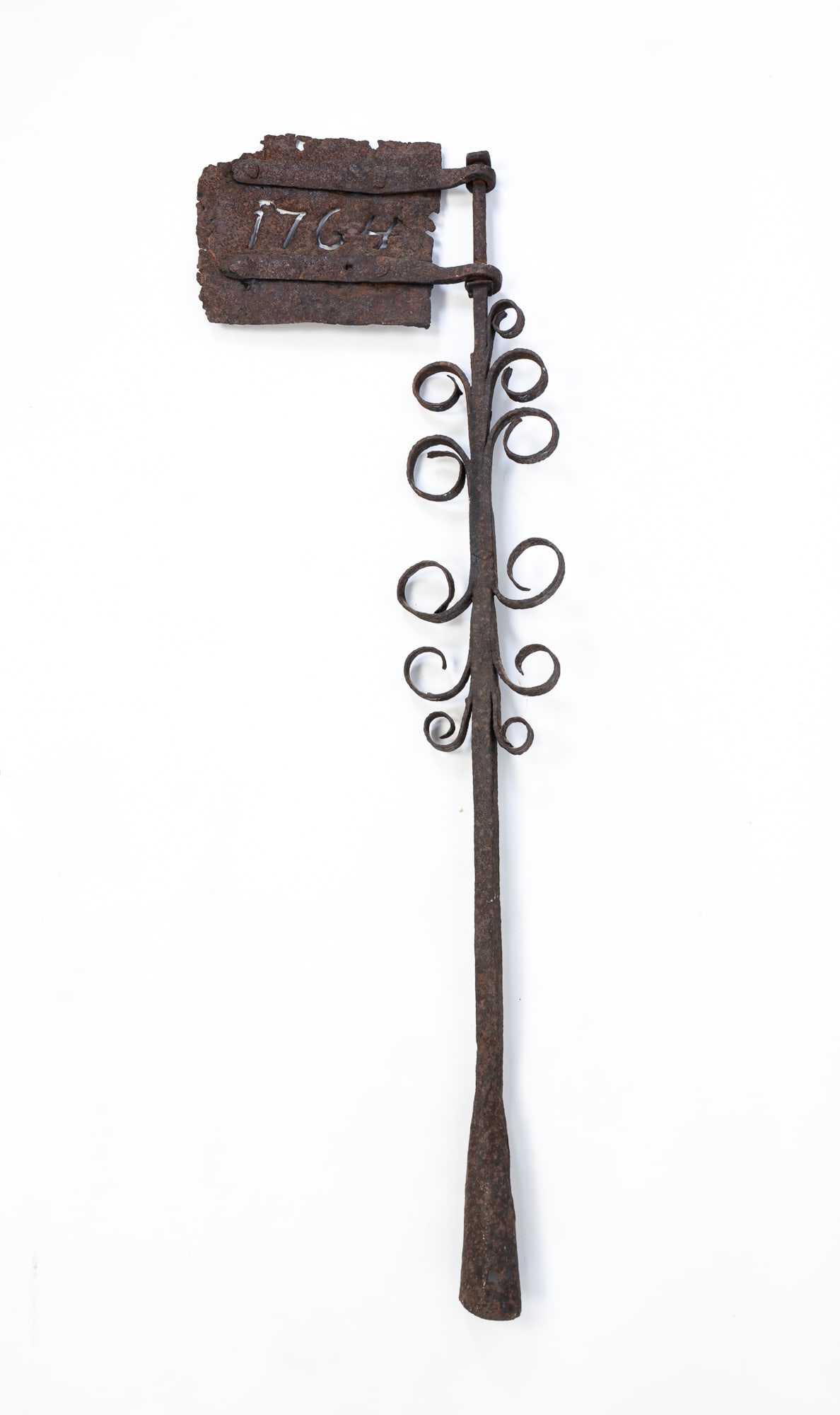 American Sheet And Wrought Iron Address Sign. Auction