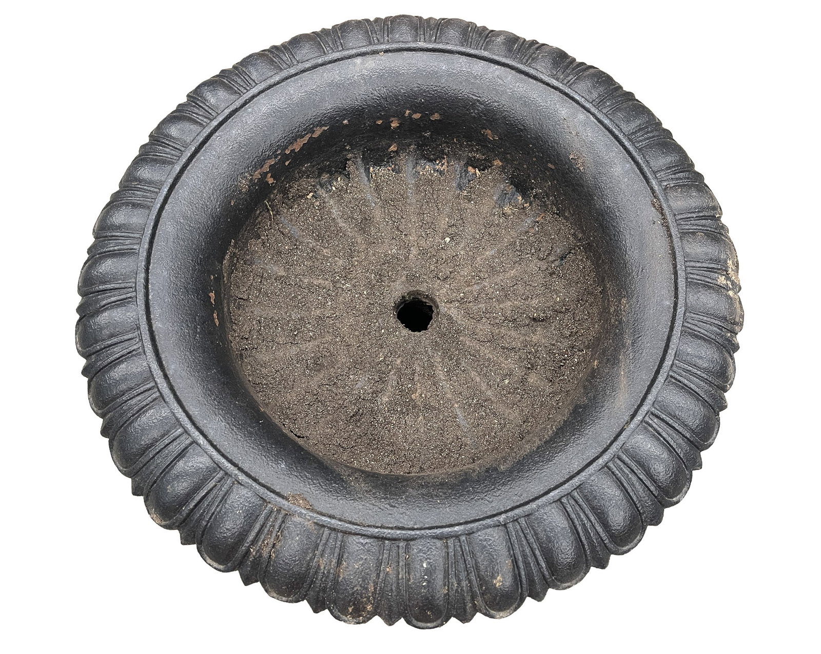 Cast Iron Garden Urn With Classical Detail. Auction
