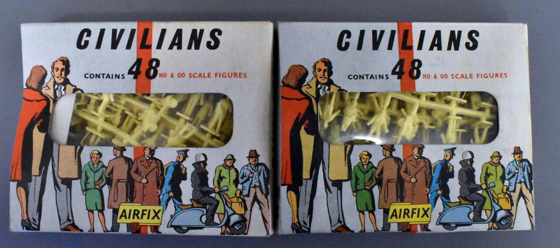 Group Of Two Ho Scale Airfix Civilians Boxes Of 48