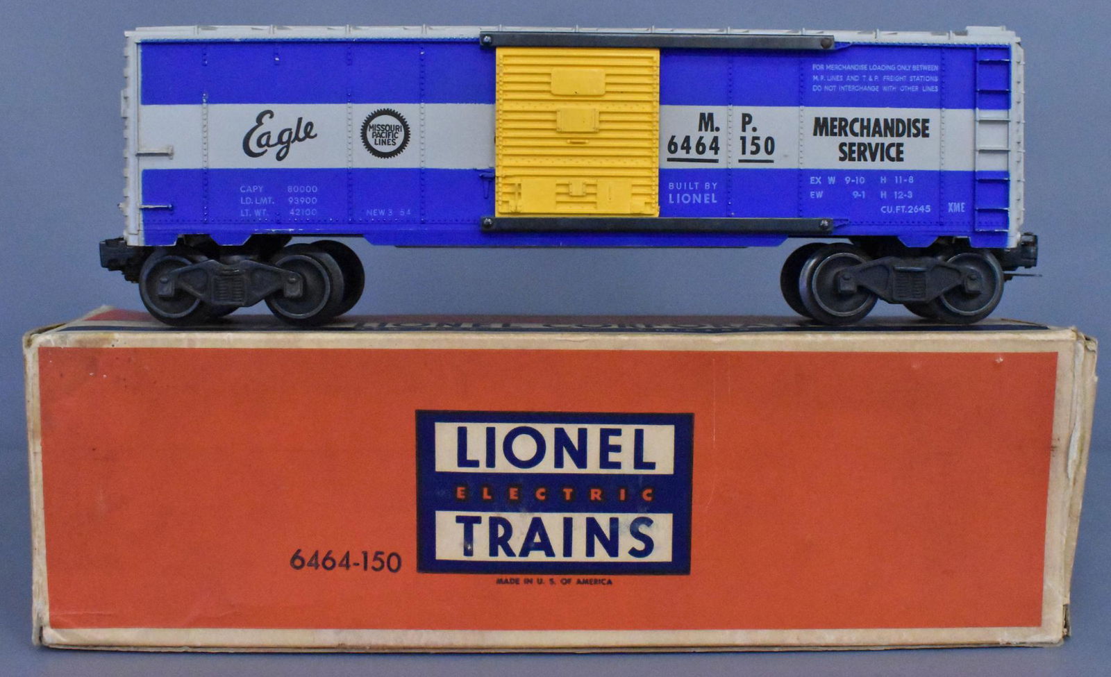 Lionel postwar O gauge 6464-150 Missouri Pacific box - Jan 11, 2020 ... Lionel postwar O gauge 6464-150 Missouri Pacific box - Jan 11, 2020 ...