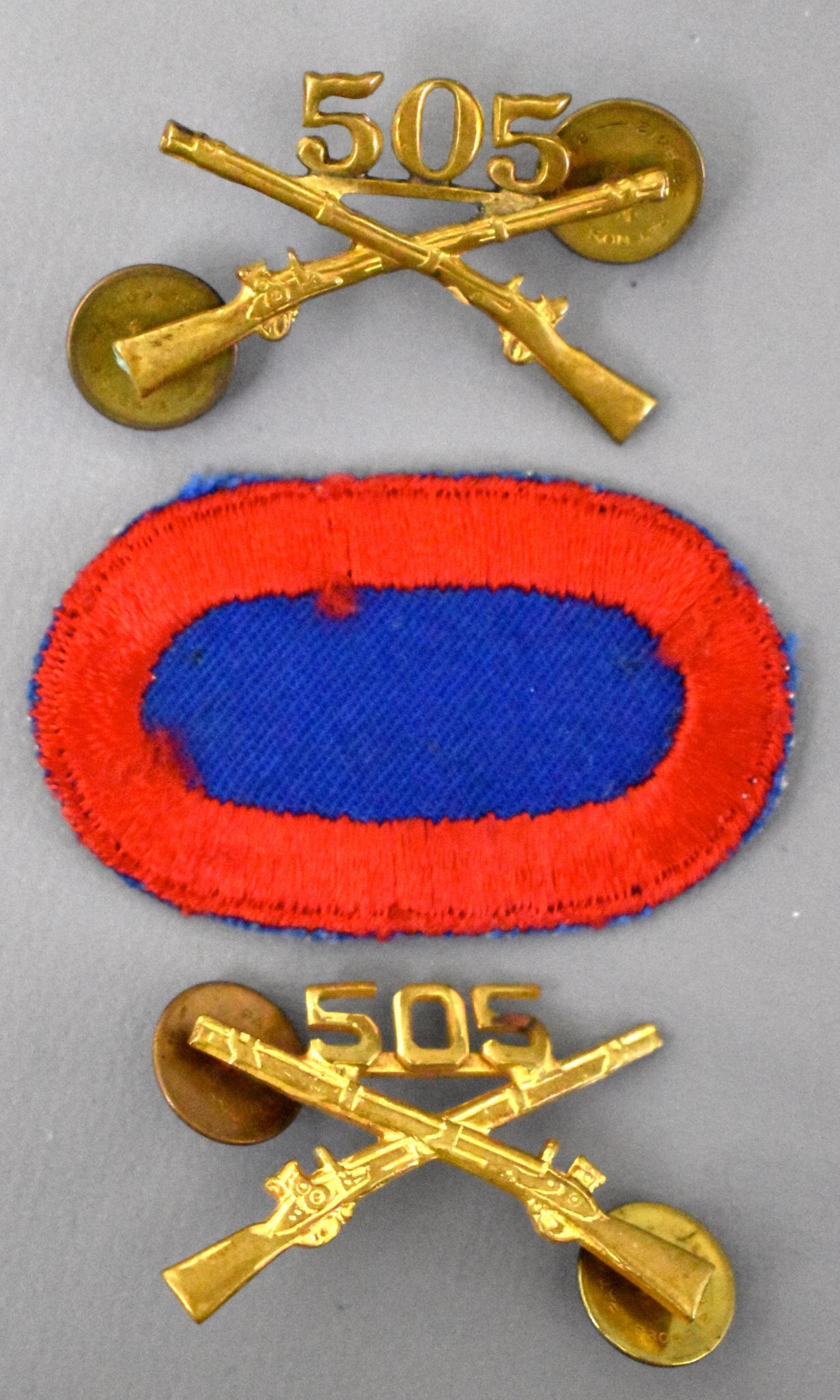 US WWII 82nd Airborne 505th PIR patch oval collar - Feb 08, 2020 | Toystrainsandotheroldstuff ...