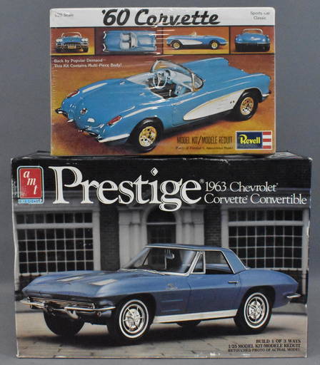 Two Corvette 1/25 Scale Model Kits In Original Boxes