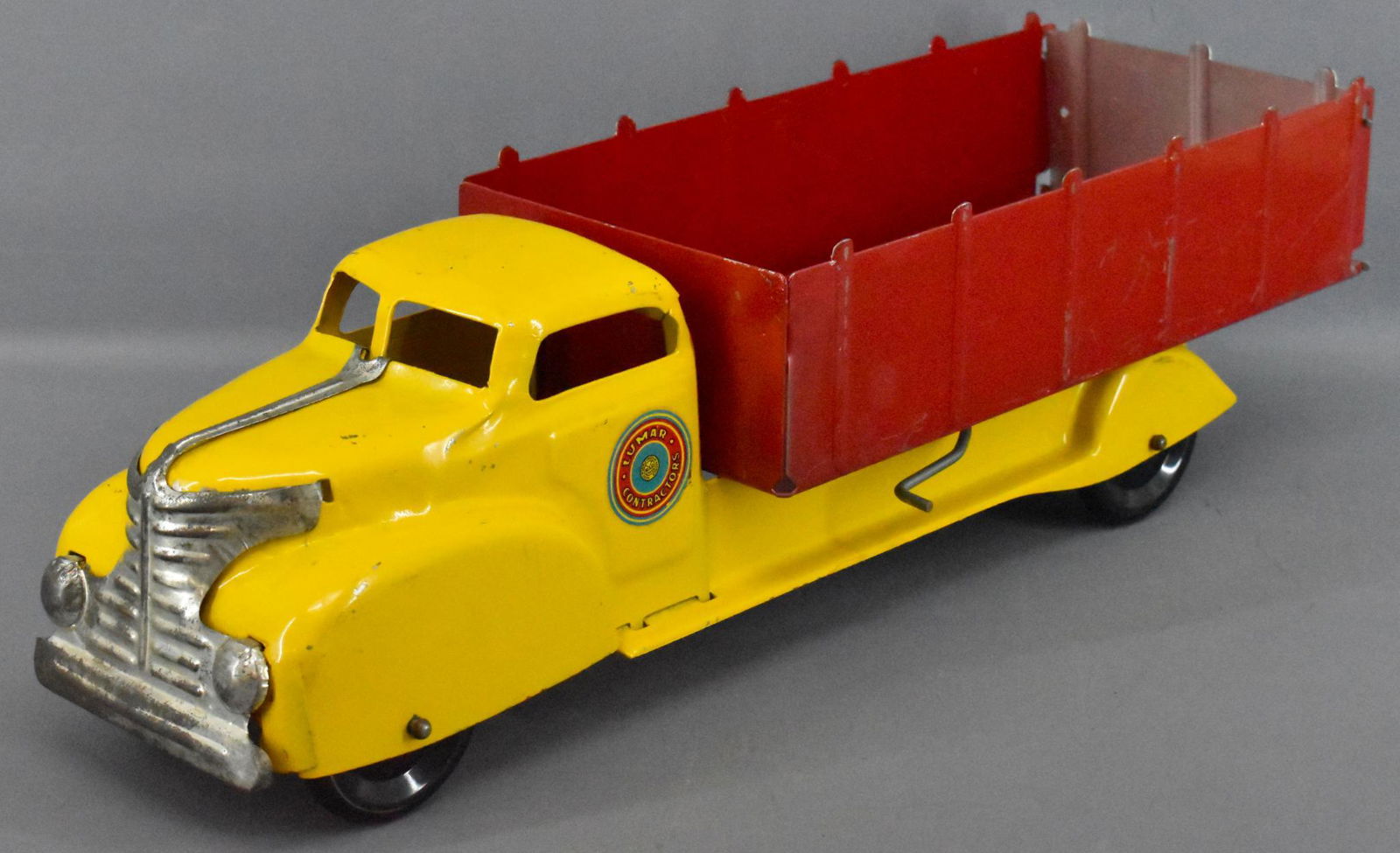 1940's Lumar Contractors Large Pressed Steel Dump Truck