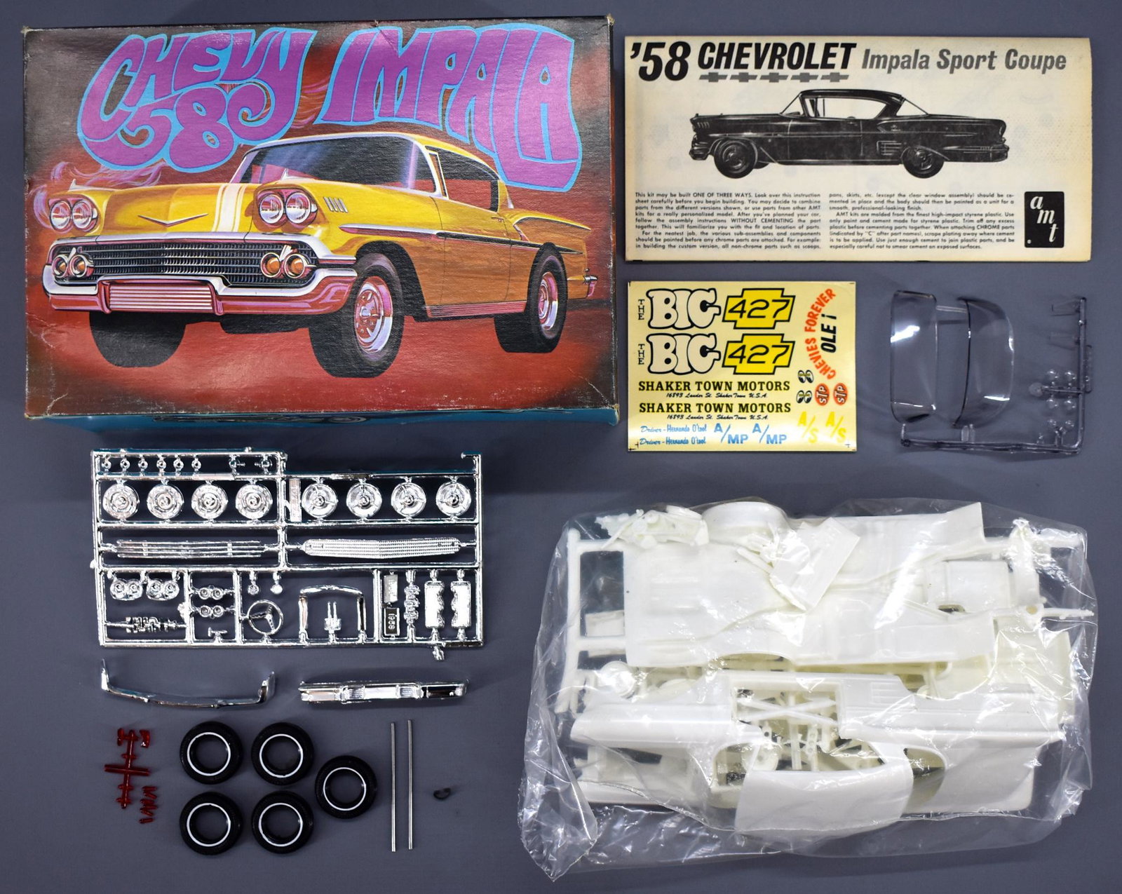 Unbuilt AMT '58 Chevy Impala T273 1/25 scale model kit - Sep 19, 2020 ...