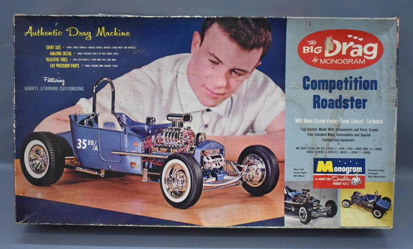 Original Monogram Big Drag 1/8 Scale Model Kit In