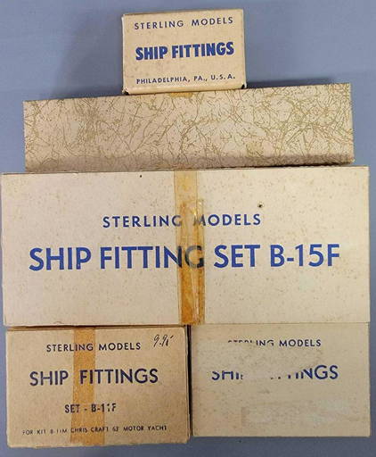 Group Of Sterling Model Boat Hardware