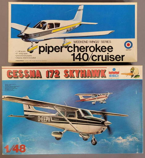 Two Modern Era Plastic 1/48 Scale Model Airplane Kits