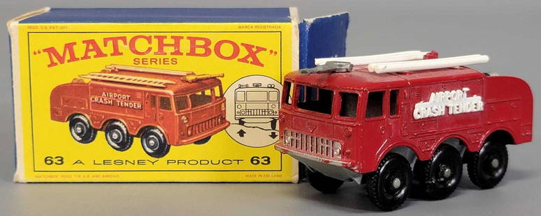 Matchbox 63 Fire Fighting Crash Tender In Original Box