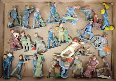 Group Of 13 Vintage Lead Figures For Standard Gauge