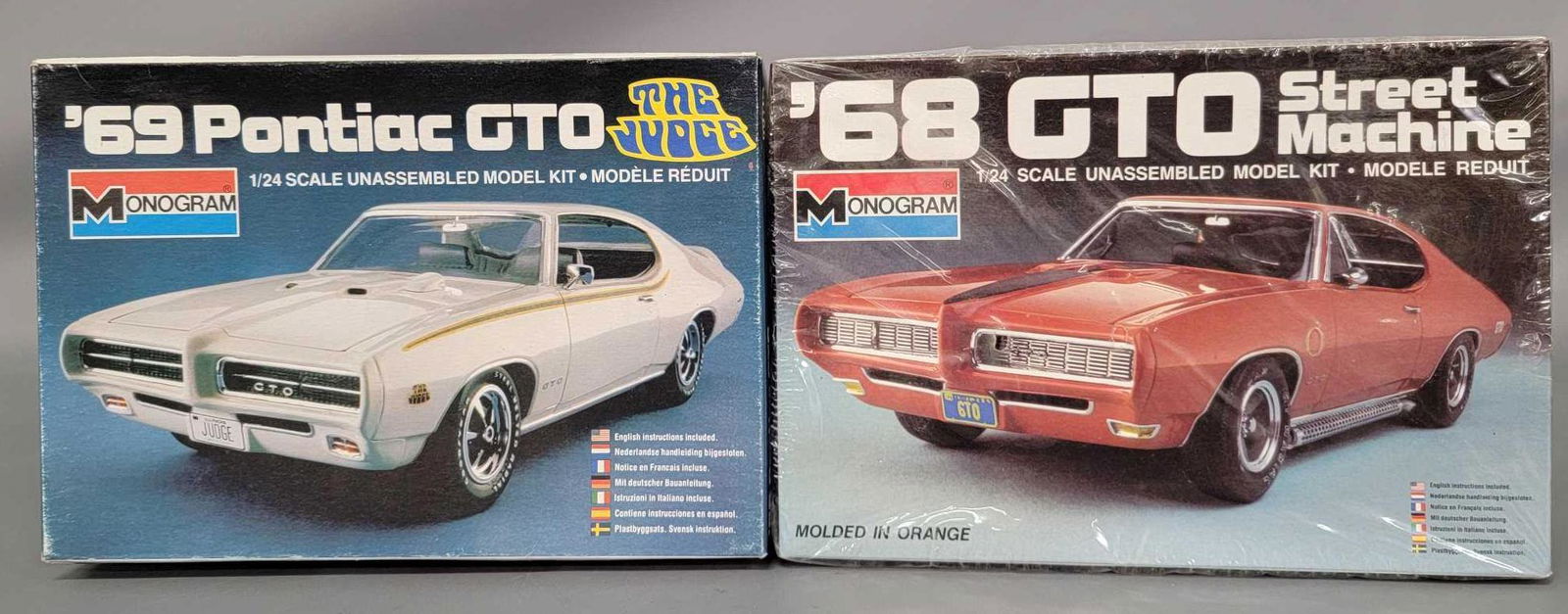 Two unbuilt Monogram Pontiac GTO 1/24 scale model kits (#0443) on Sep ...