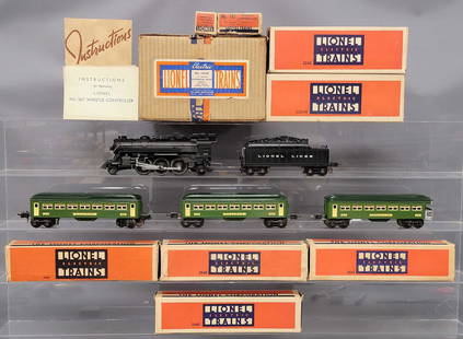 Boxed Lionel Prewar O Gauge 140w Steam Passenger Set