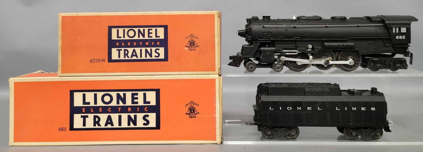 Lionel postwar O 685 steam locomotive with 6026W tender - Dec 18, 2021 ...