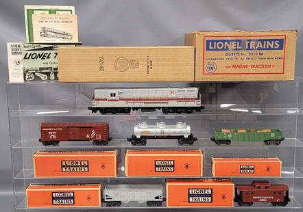 Boxed Lionel Postwar O 2219w Thunderbird Diesel Freight Set