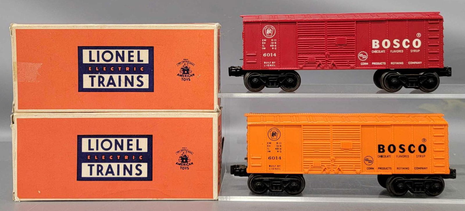 Lionel postwar O 6014 6014-85 Bosco box cars in - Jan 08, 2022 ...