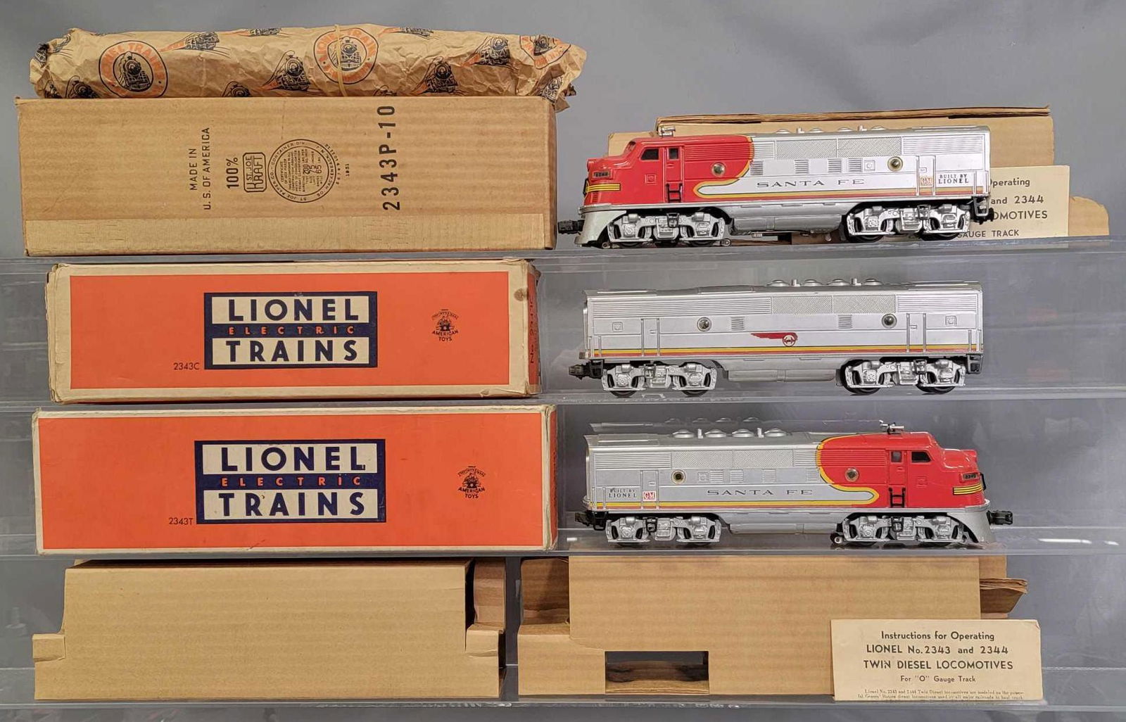 Lionel postwar O 2343 Santa Fe F-3 ABA diesel - Jan 29, 2022 ...