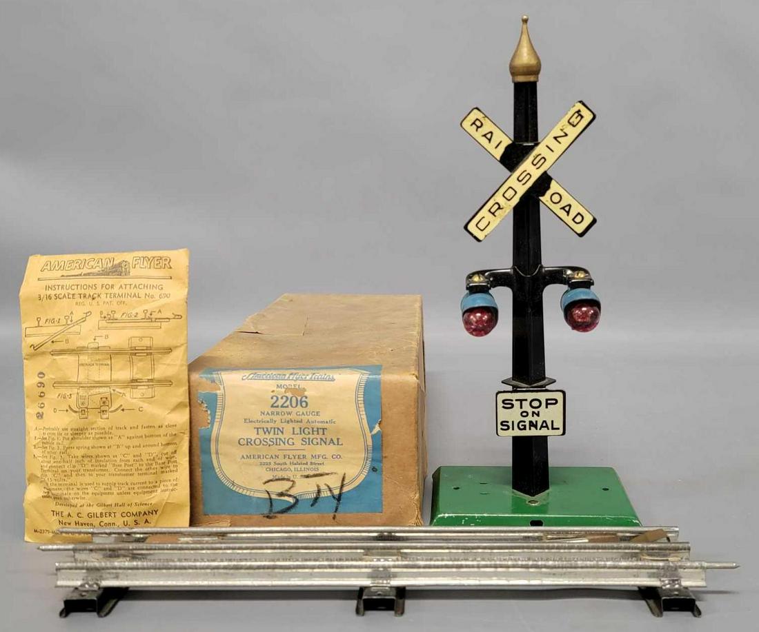 American Flyer prewar narrow gauge twin light crossing signal in ...