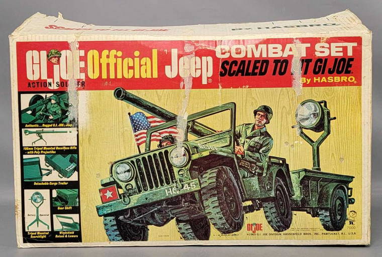 Vintage Hasbro GI Joe 7000 1965 Official Jeep Combat set in original ...
