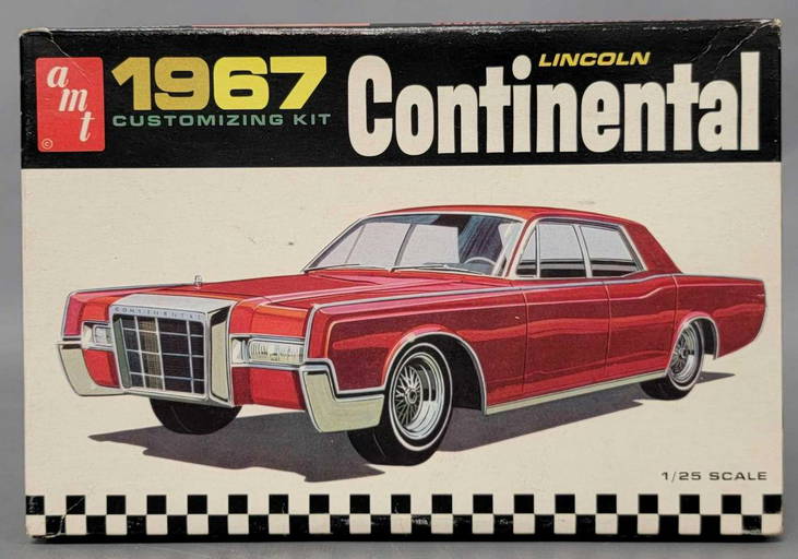 Amt 1/25 Scale 6427 200 Licoln Continental Model Kit Unbuilt Original Box
