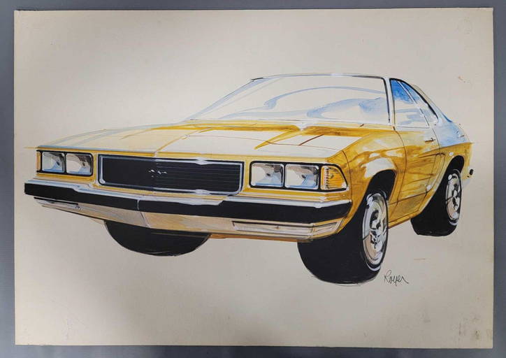 Original Ford Design Studio Concept Rendering Signed By Design Manager ...