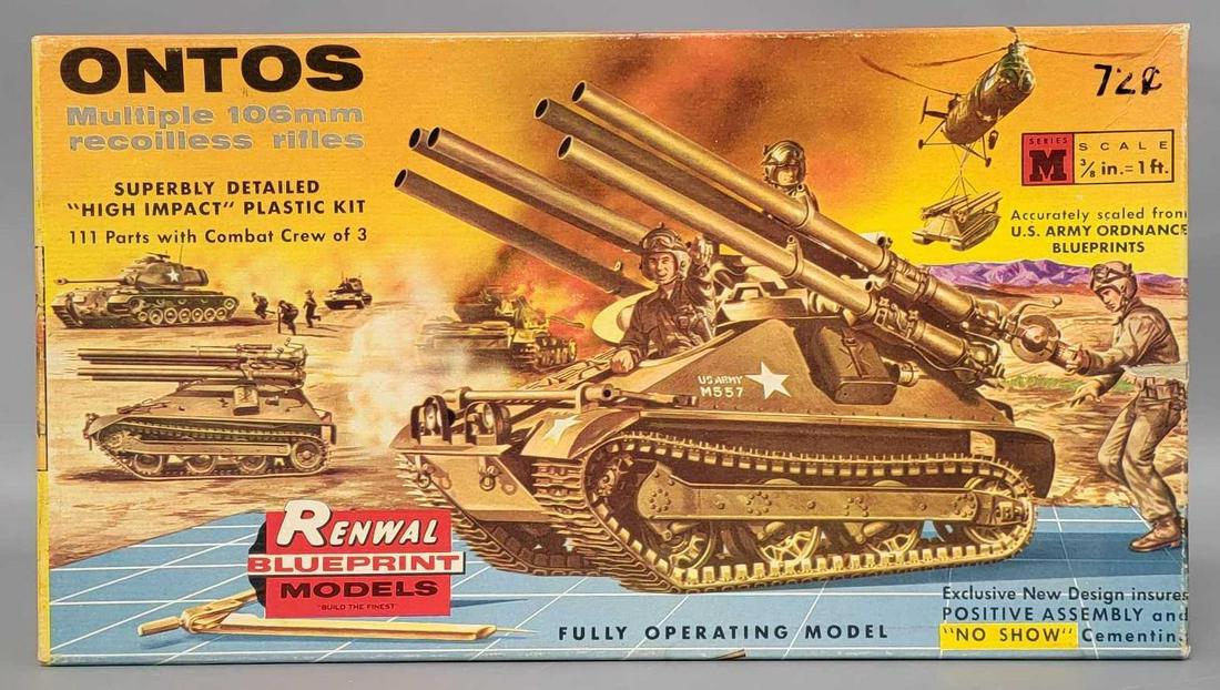 Renwal Blueprint Models 1/32 Scale Ontos Multiple 106mm Recoilless ...