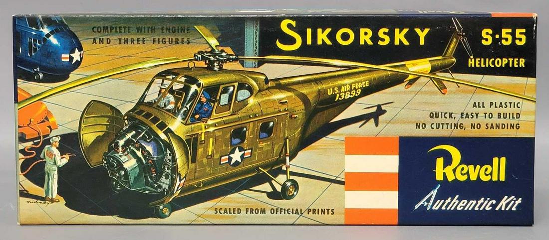Revell Sikorsky S 55 Helicopter Model Kit In Original Box